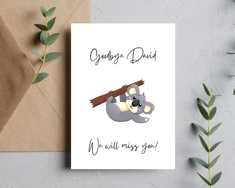 Goodbye Card | We Will Miss You Card | Farewell Card | Bon Voyage ...