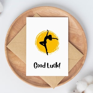 Dancing Good Luck Card | Dancer Good Luck Card | Good Luck With Your ...