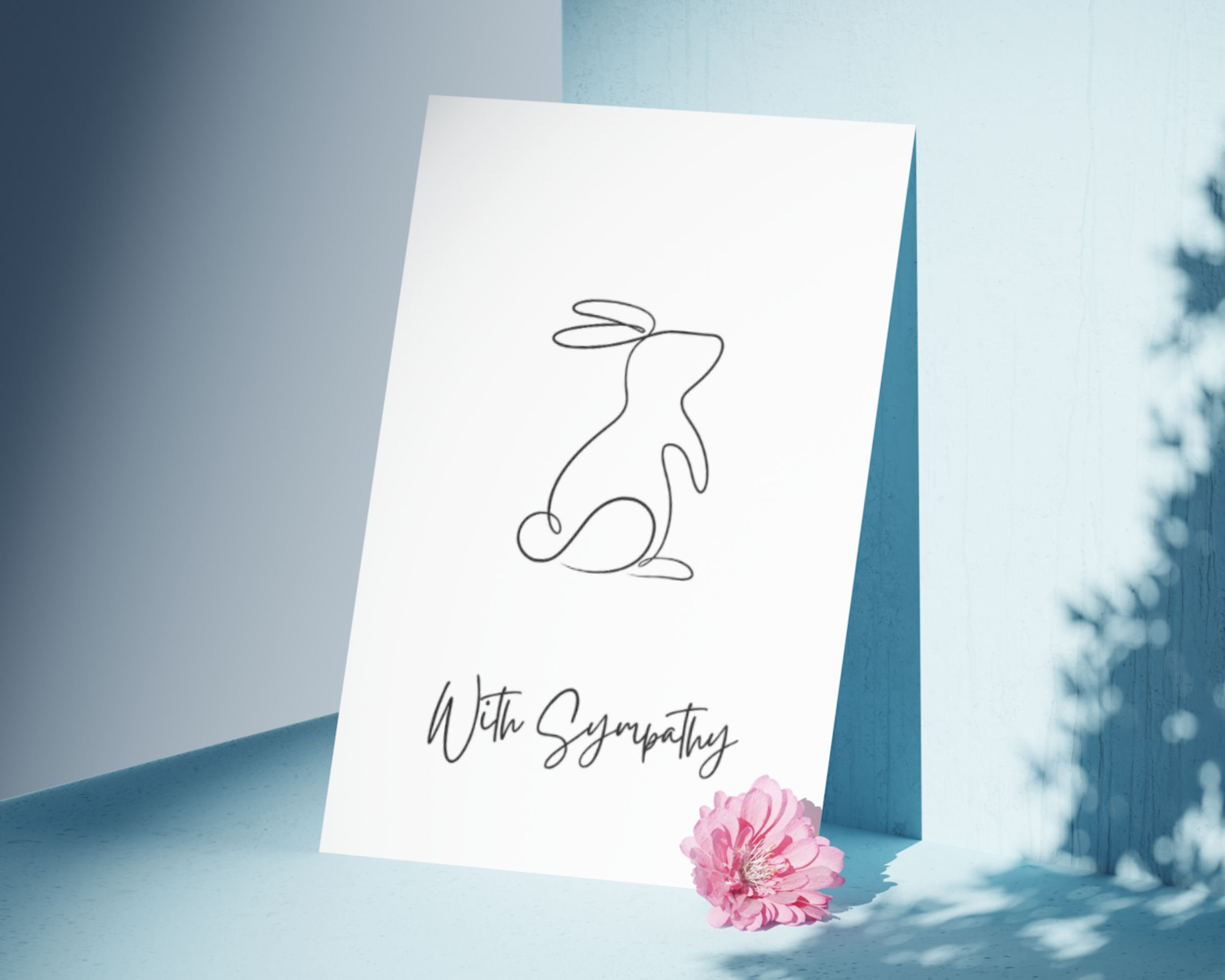 Rabbit Sympathy Card | Loss of a Rabbit | Bunny | Pet | Condolence Card ...