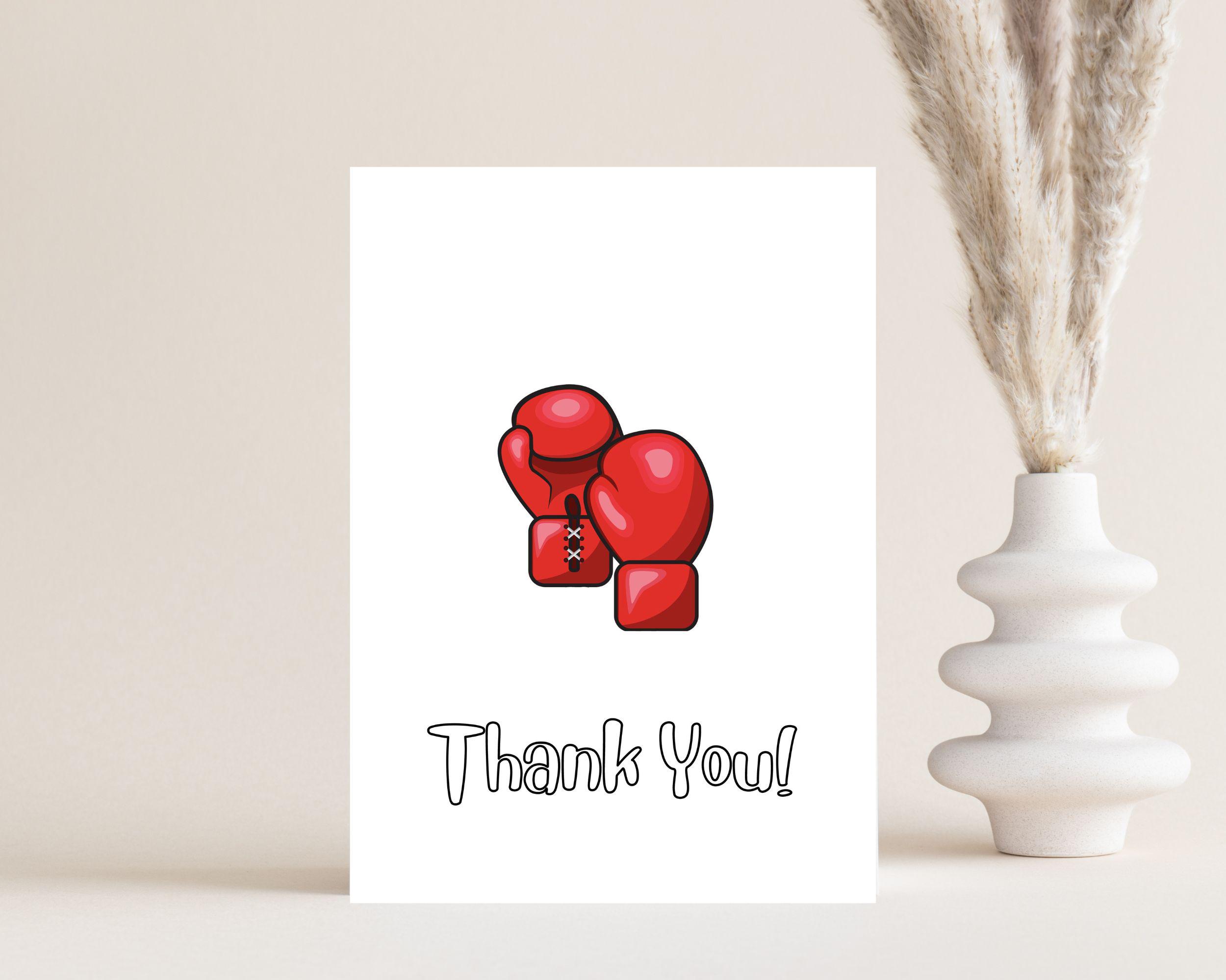 Boxing Thank You Card | Thank You Boxer | Boxing Coach | Boxing Lessons ...