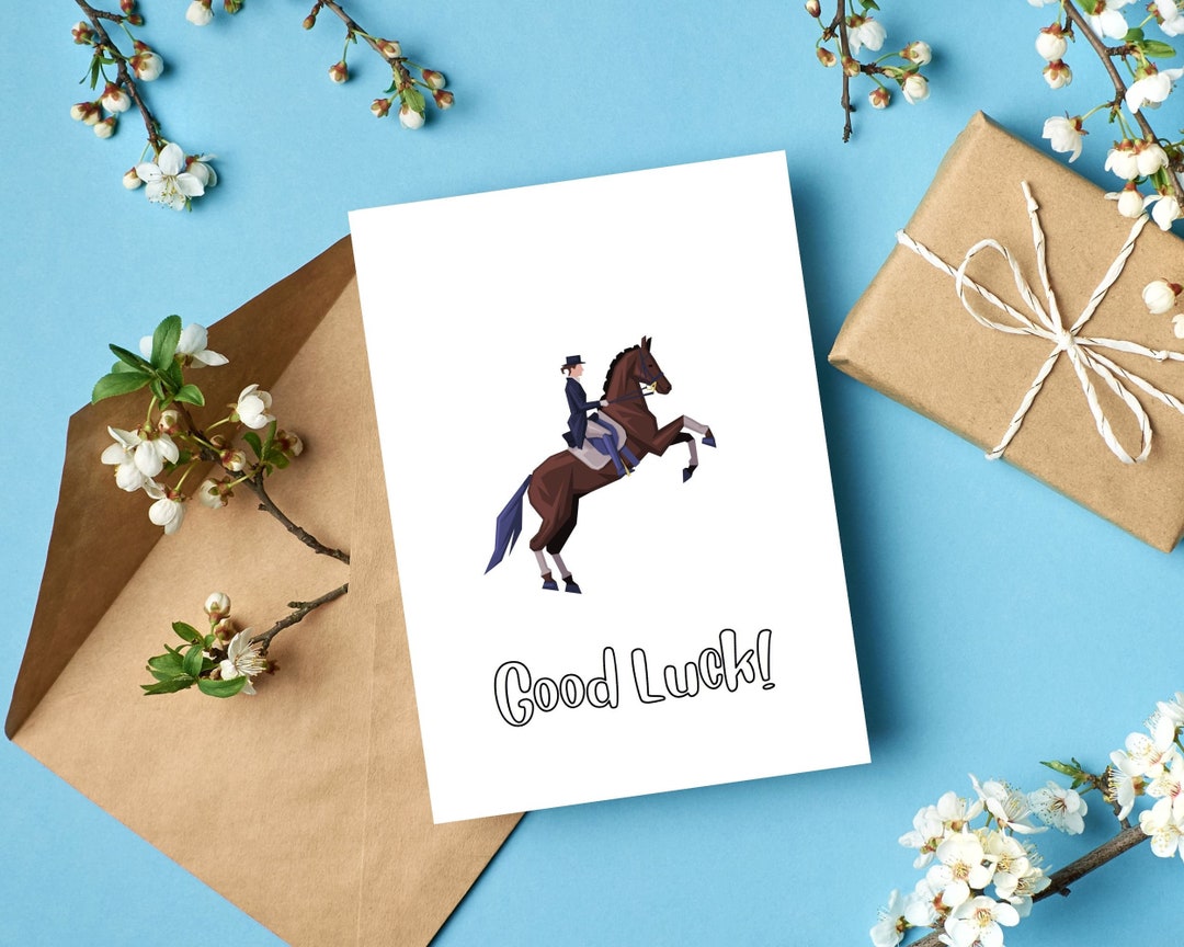 Horse Good Luck Card | Horse Riding Good Luck Card | Dressage Good Luck ...