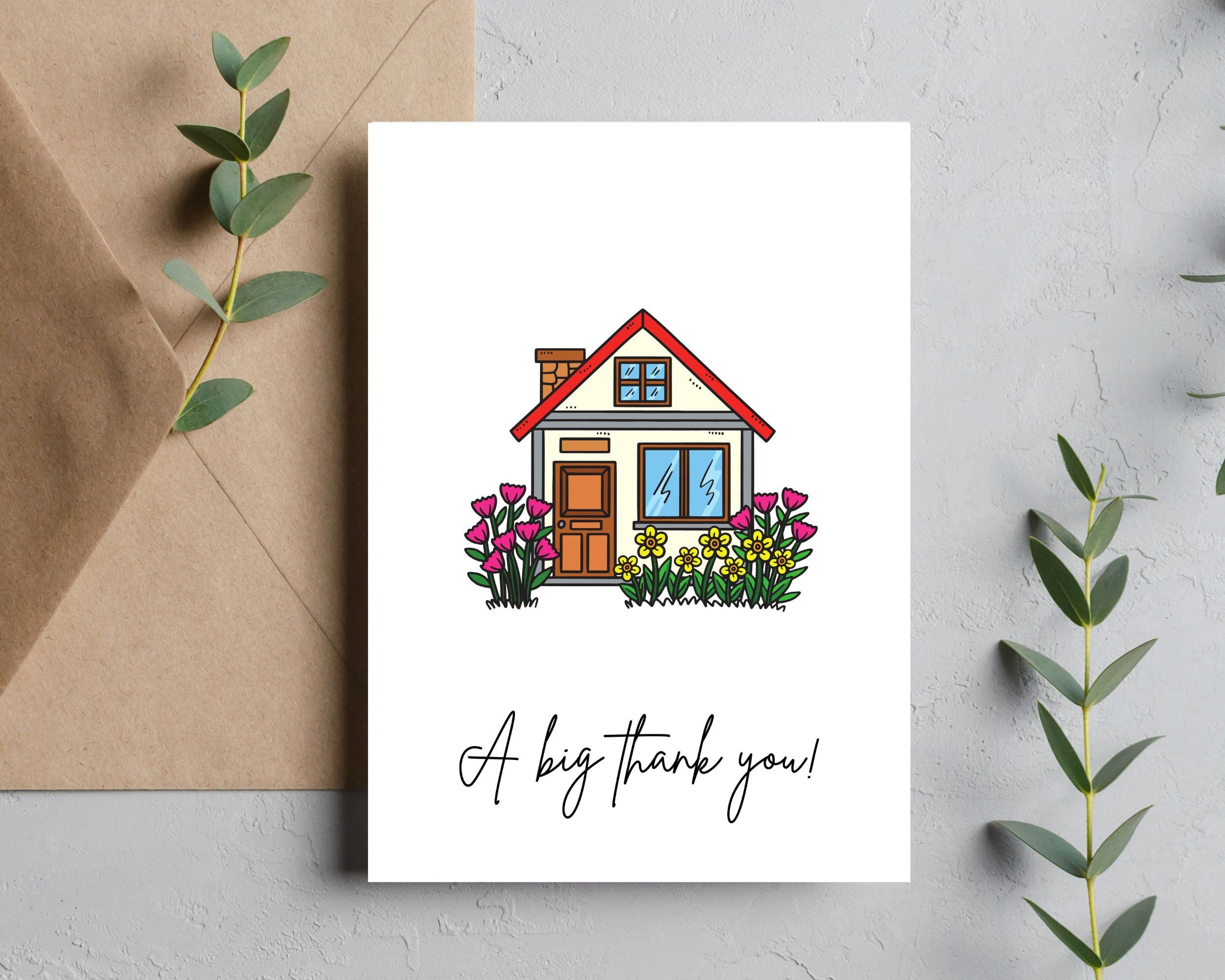 House Thank You Card | Estate Agent | New Home | Estate Agent Thank You ...
