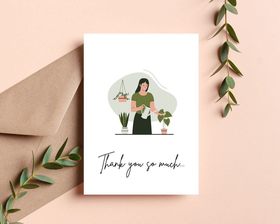 Thank You Card | Thank You | Plants | Garden | Flowers | Plant Mum - Etsy
