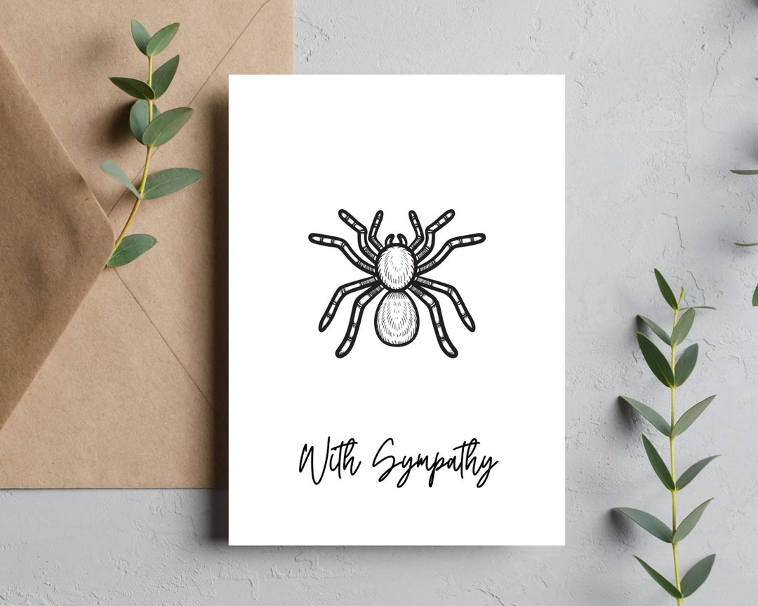 Spider Sympathy Card | Condolence Card | Loss of a Pet Tarantula ...