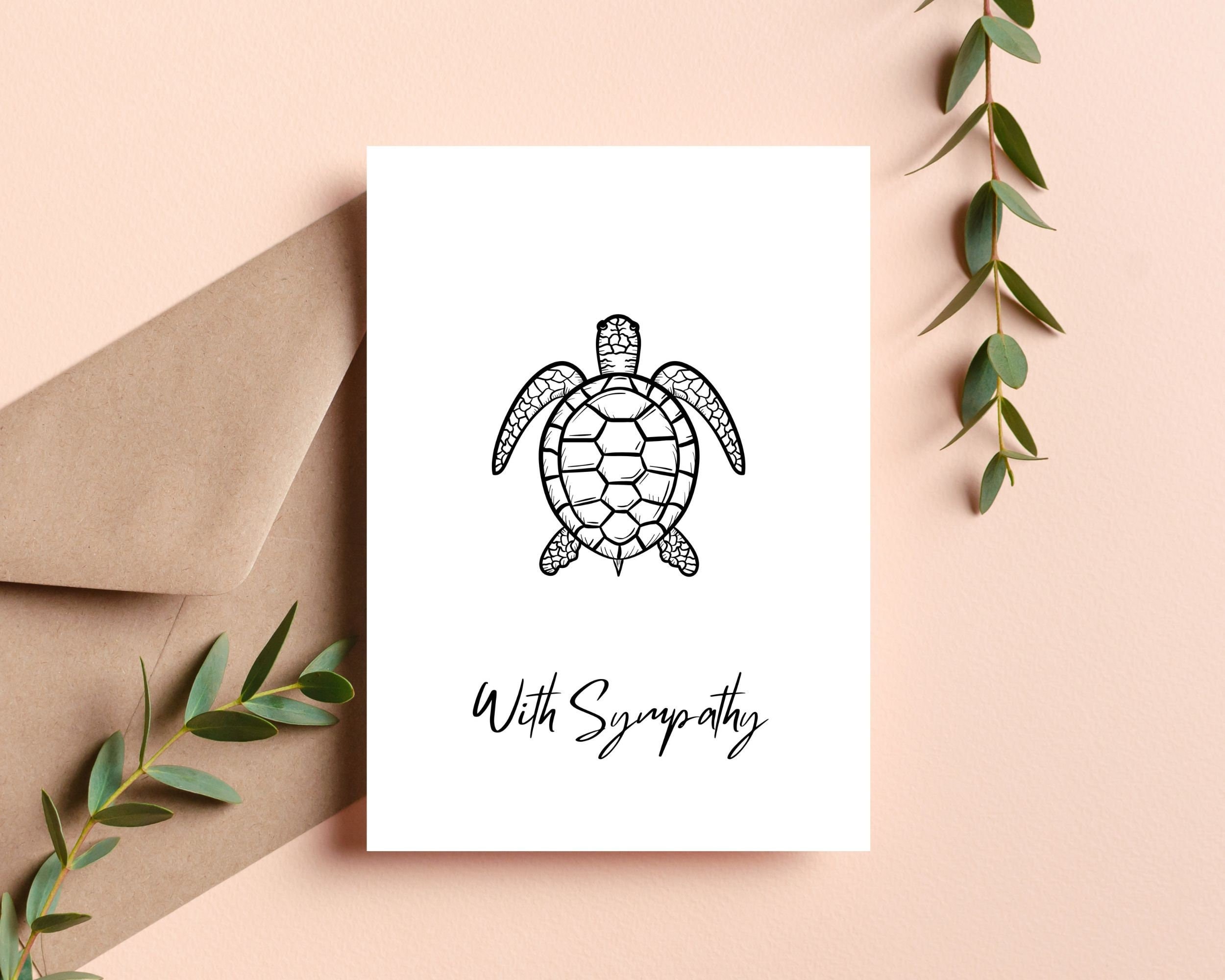 Turtle Sympathy Card | Pet Sympathy Card | Condolence Card - Etsy