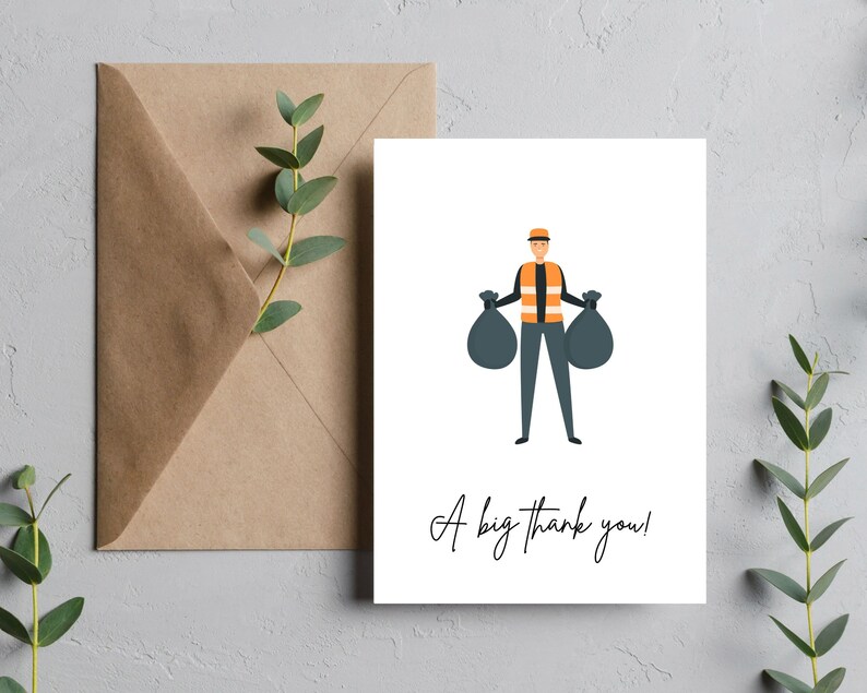 Binman Thank You Card | Dustman Thank You Card | Refuse Collection ...