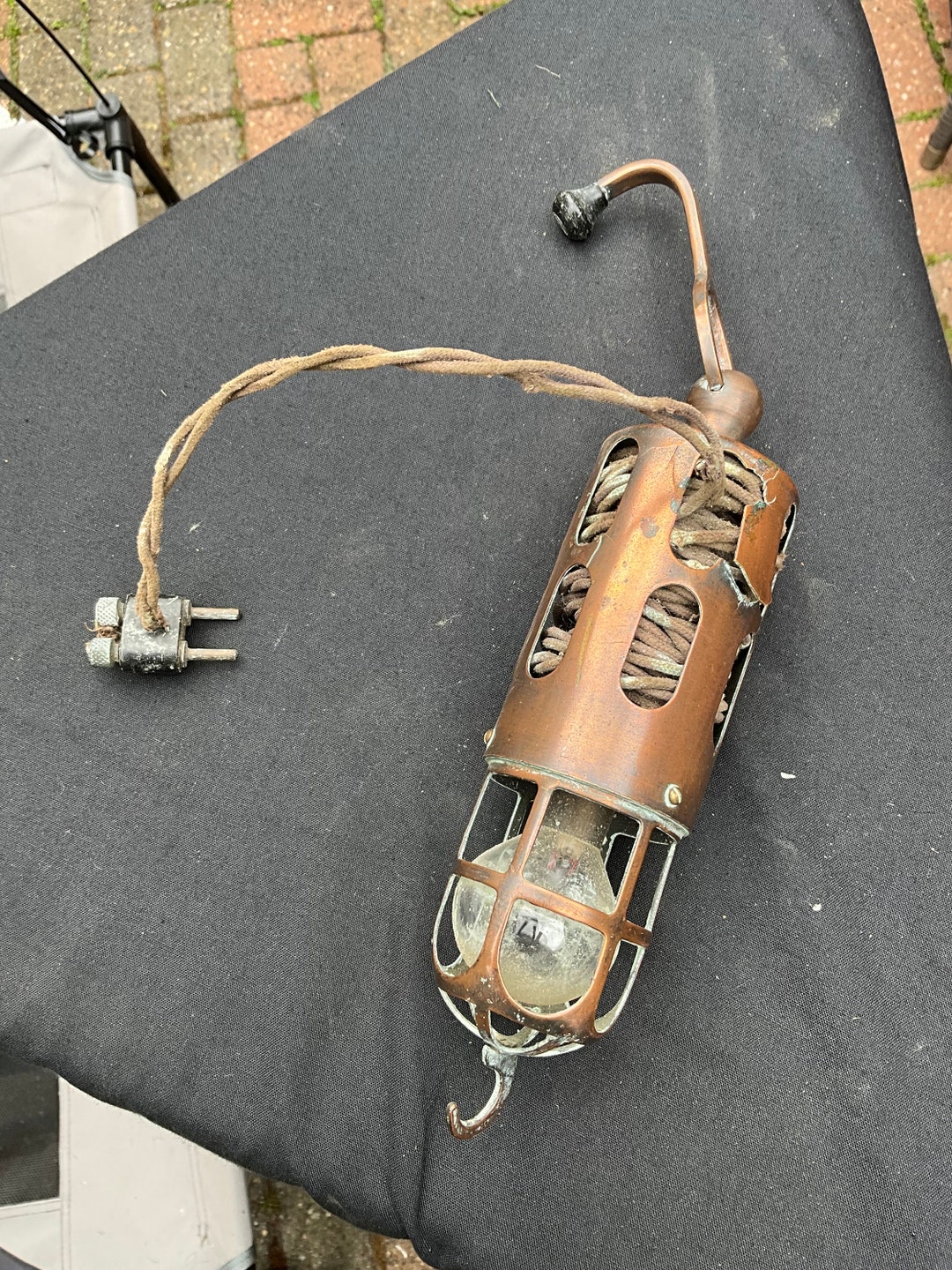 Rare Lucas Copper Pre-war Inspection Lamp-rolls Royce Etc Never Seen ...