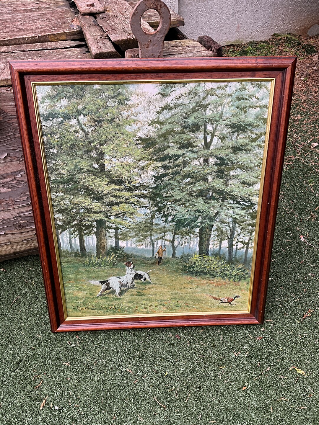 Springers Hunting Pheasants Original Oil on Canvas by Keith Baldock ...
