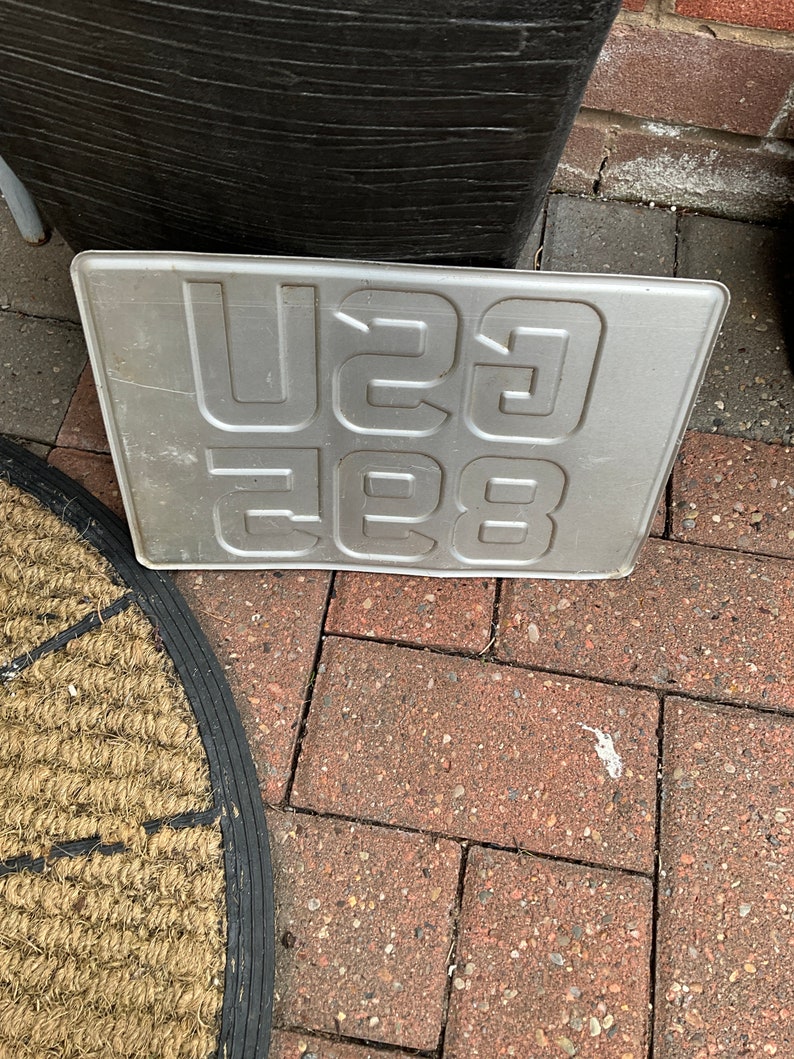 Vintage British Car Number Plate Classic Car Original - Etsy