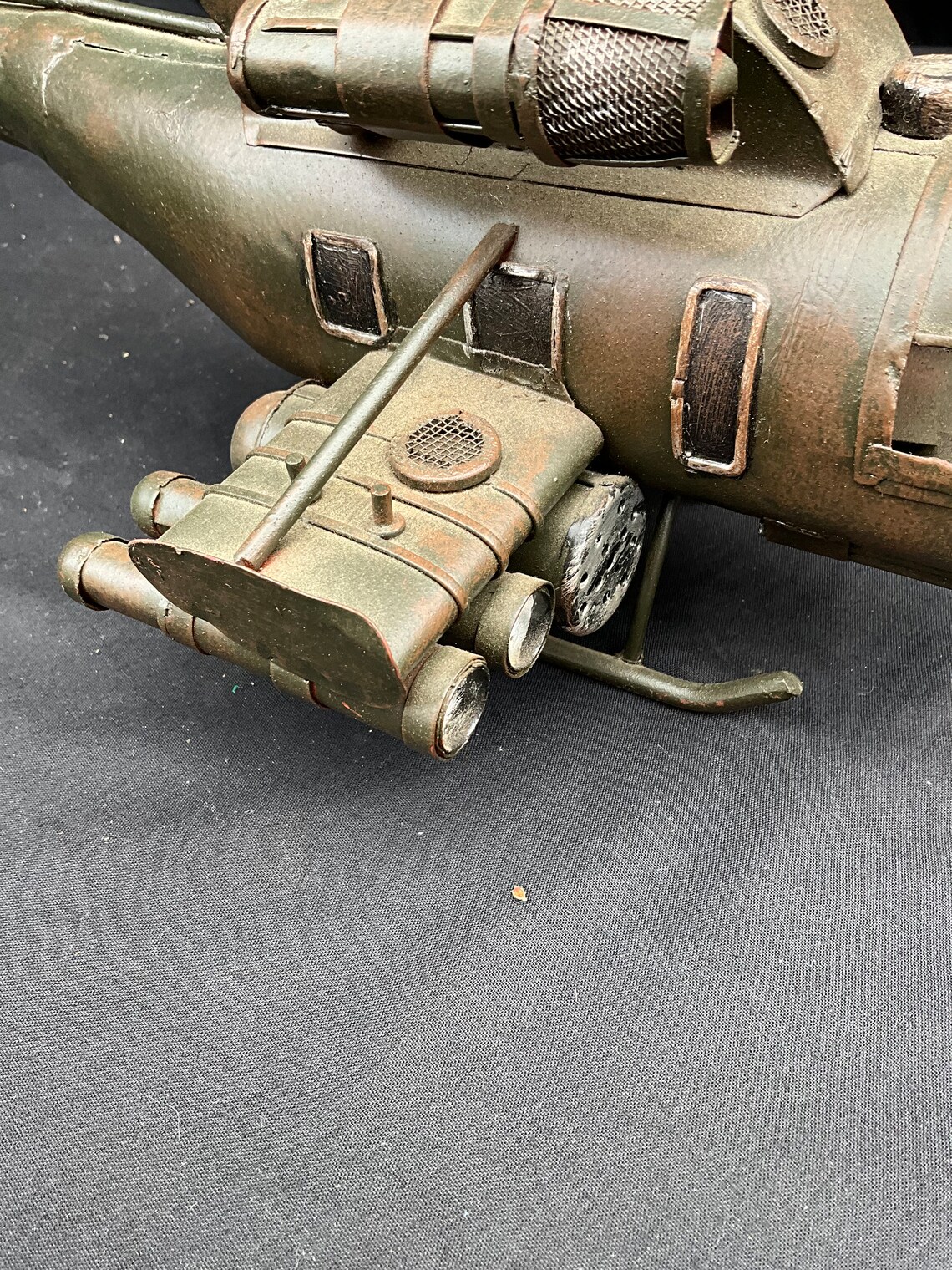 Vintage 1990s Tinplate Cobra Helicopter 18 X 8 X 6 Inches Missing Rotor ...