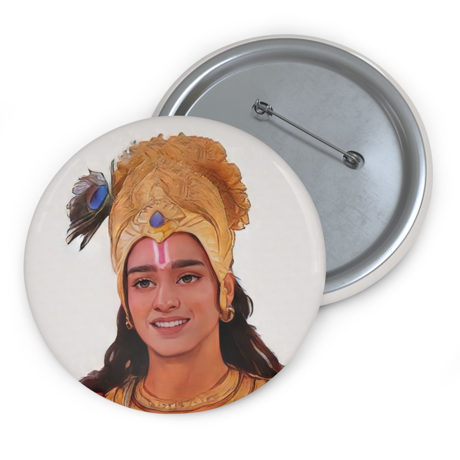 Lord Krishna Round Pins Buttons, Hindu Gods , Jai Shri Krishna , Vishnu ...