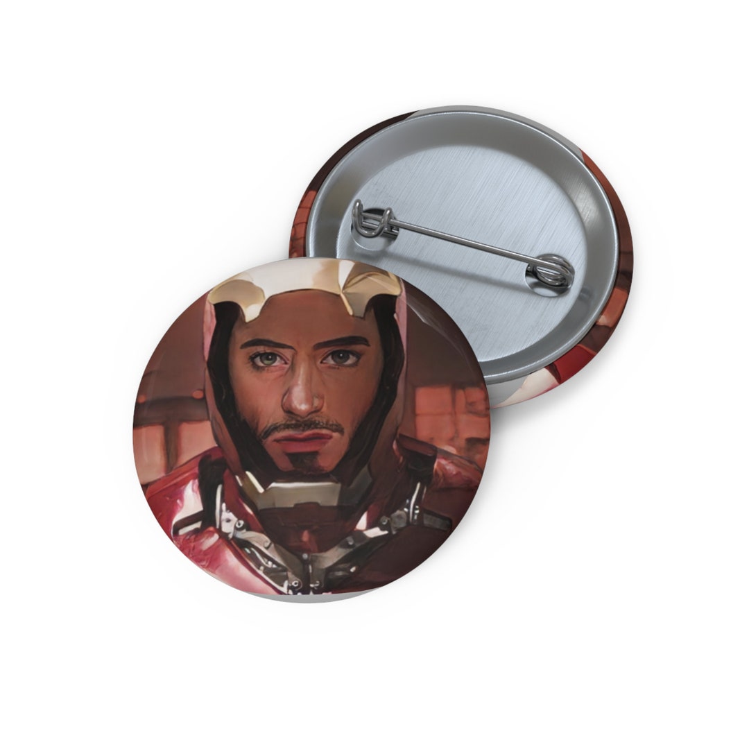 Iron Man Inspired Pins Buttons, Marvel Fan Art , Iron Man Fan Gifts ...