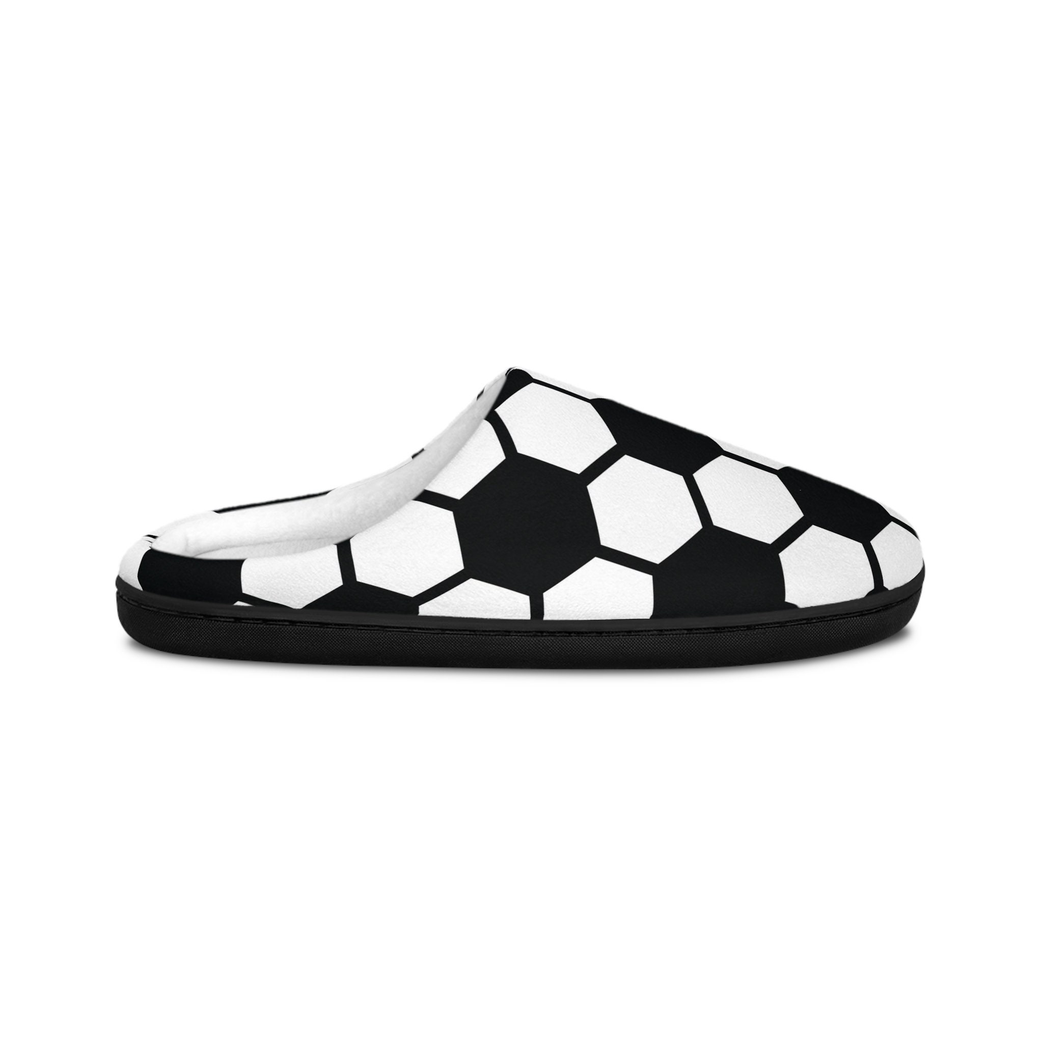 Football Pattern Slippers: Sports Fan Gift, Flannel Fleece - Etsy
