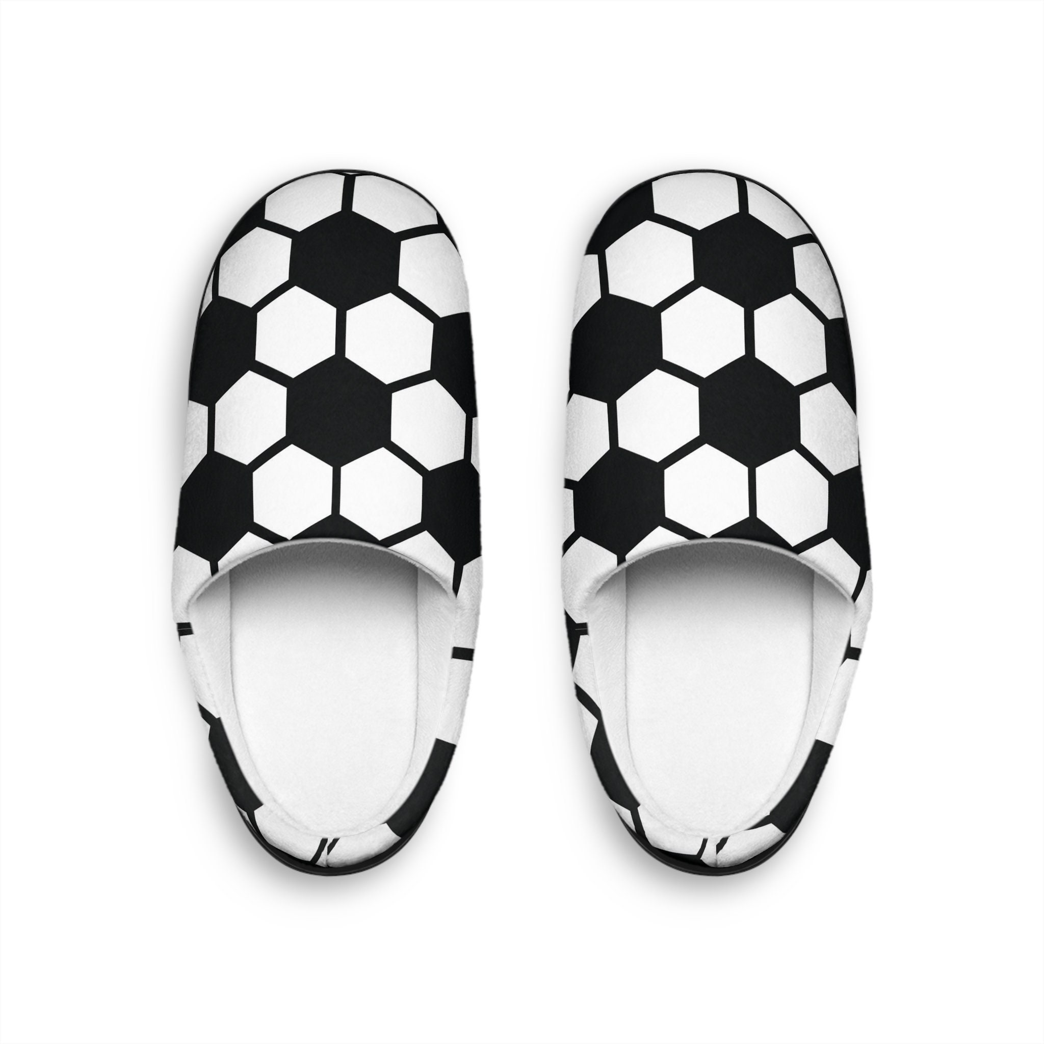 Football Pattern Slippers: Sports Fan Gift, Flannel Fleece - Etsy