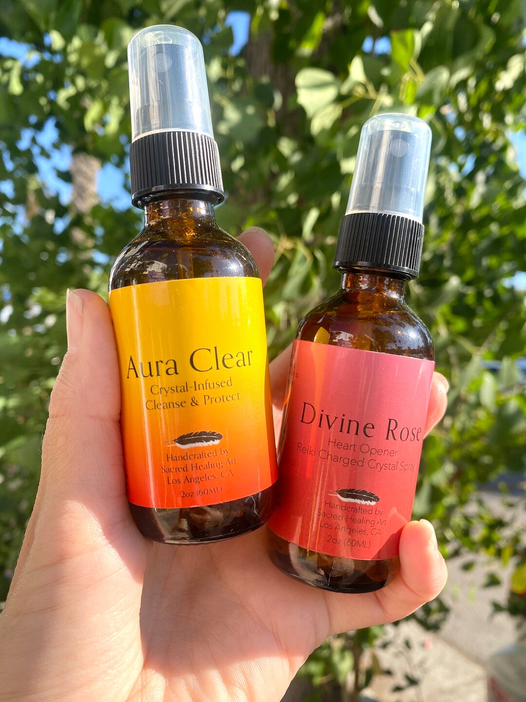 AROMATHERAPY AURA Gift Set: Premium Organic Reiki-charged Aura Sprays ...