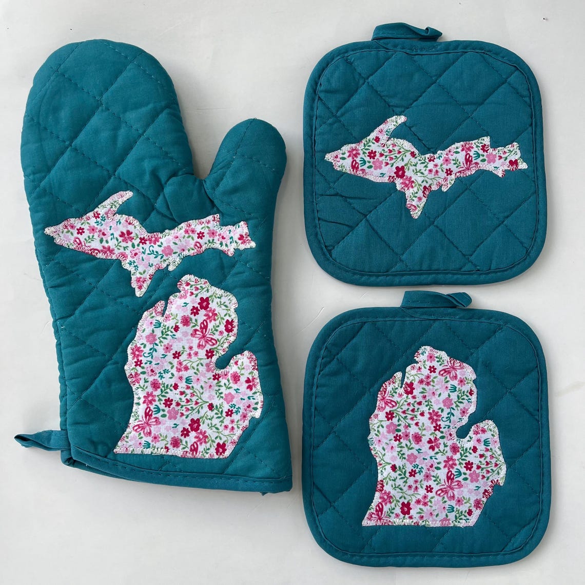 Michigan Pot Holders and Oven Mitt Set - Etsy