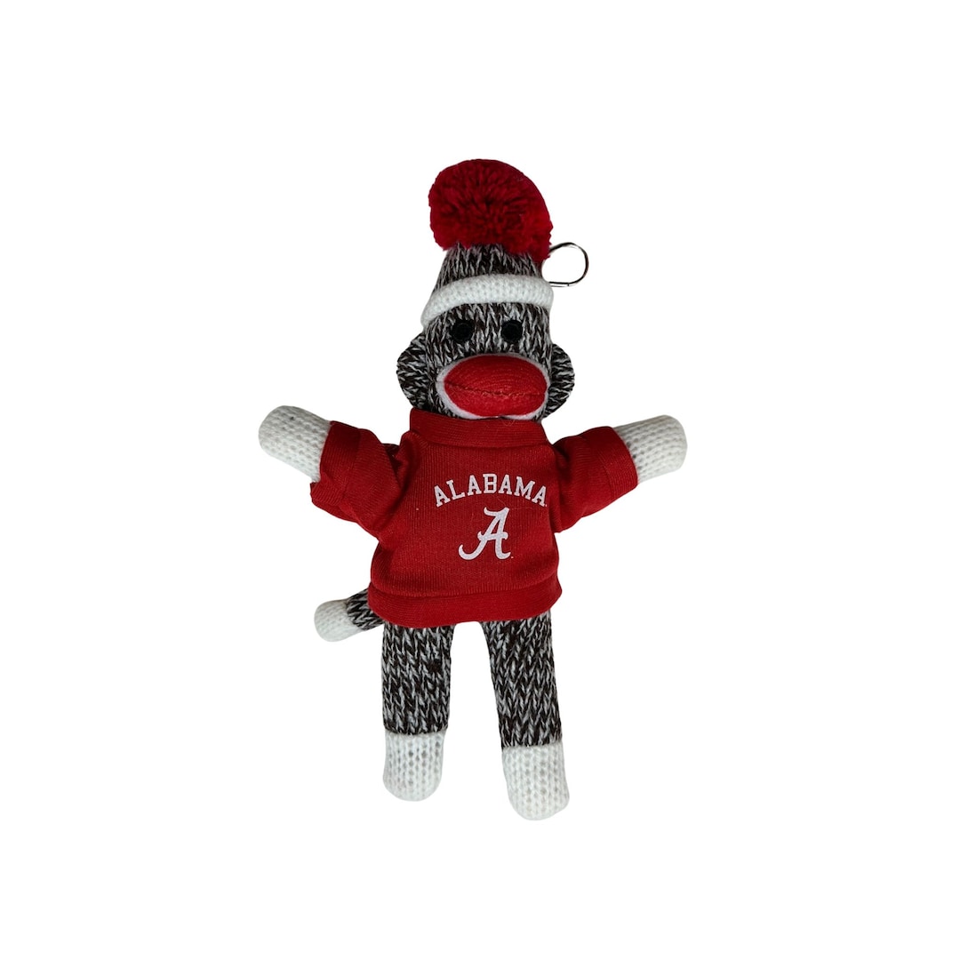 ALABAMA Sock Monkey Plushie Gifts Stuffed Sock Monkey Keychain Back to ...