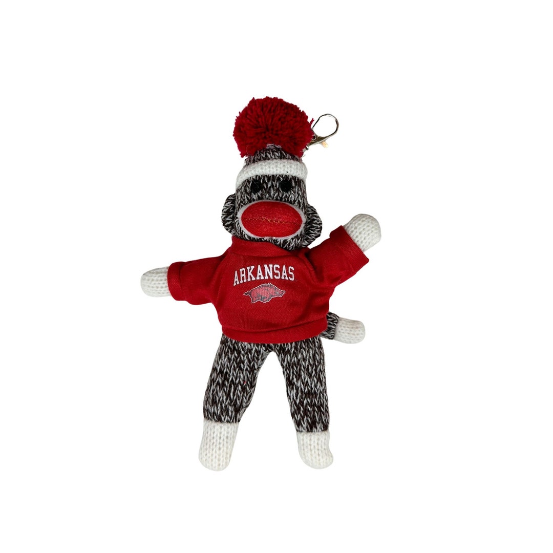 ARKANSAS Sock Monkey Plushie Gifts Stuffed Sock Monkey Keychain Back to ...