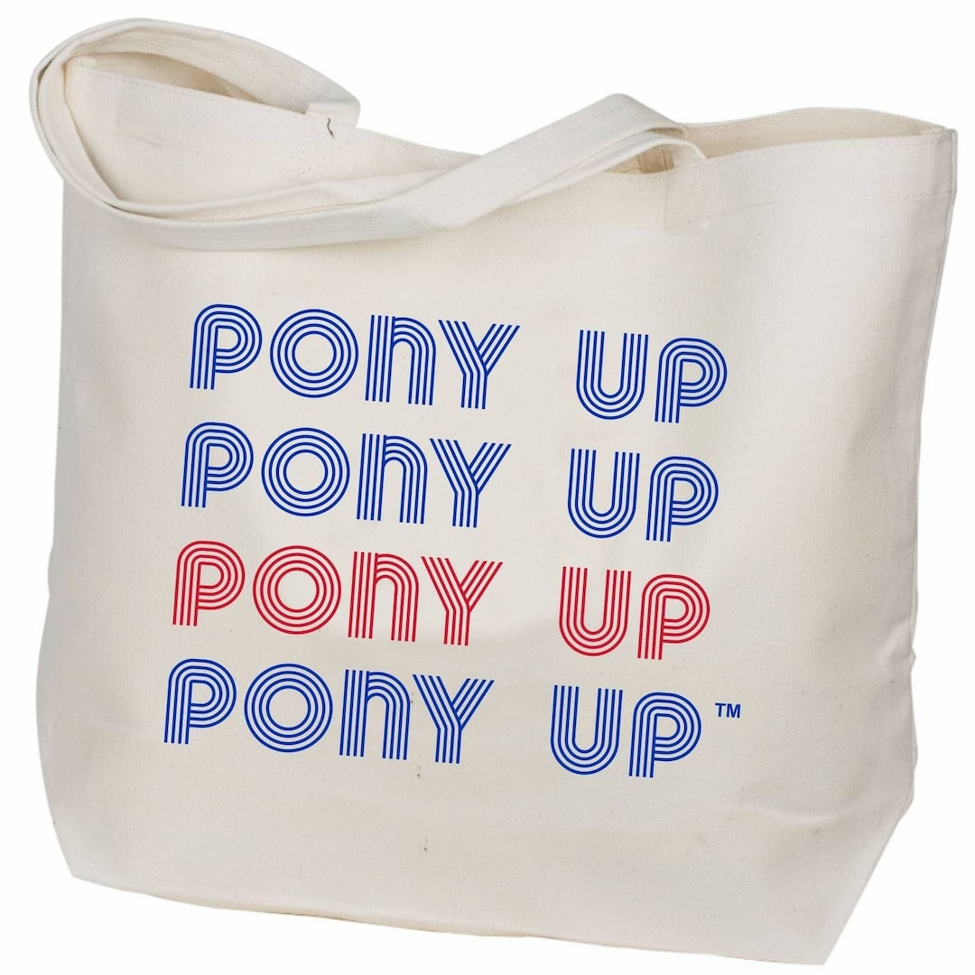 SMU PONY UP Canvas Totes Tailgate Game Day College Adjustable Strap ...