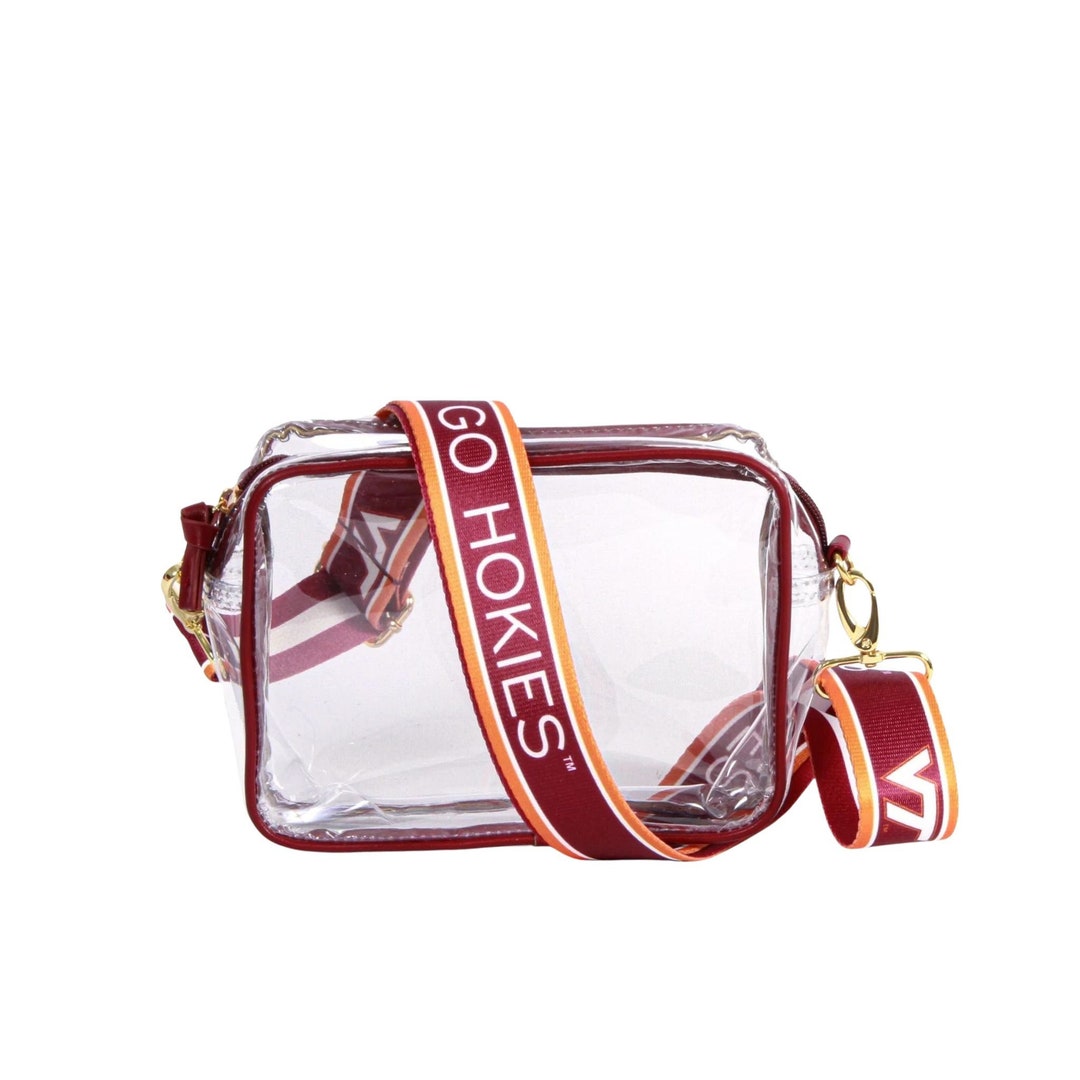 VIRGINIA TECH Licensed GO Hokies Game Day Clear Purse Adjustable Strap ...