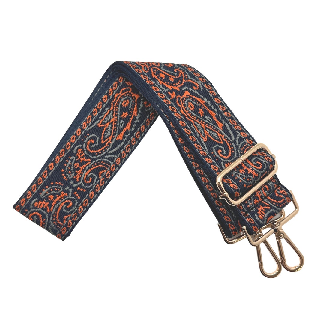 Bandana Nav & Orange Canvas Strap - Etsy