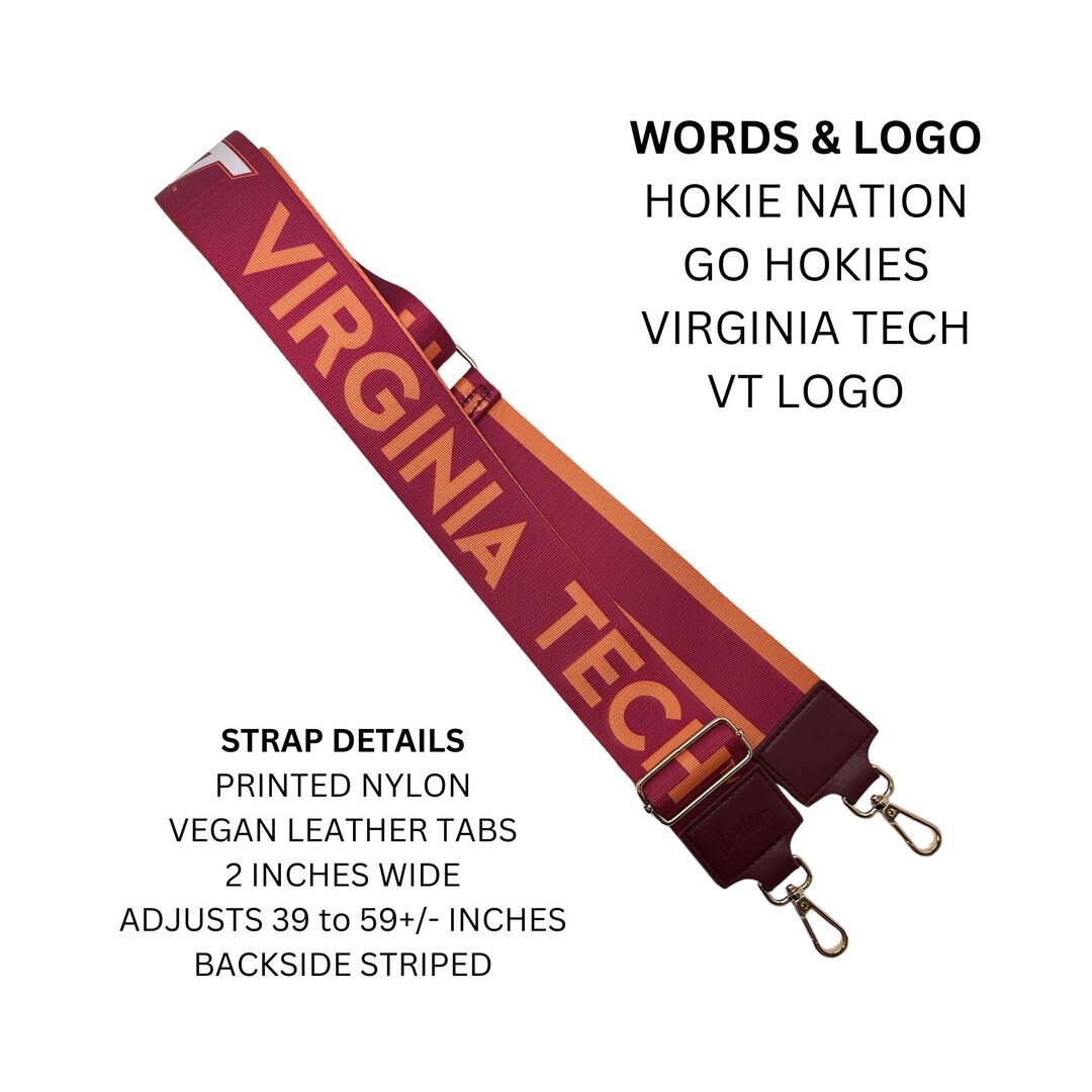VIRGINIA TECH 2 Licensed Go Hokies Game Day Clear Purse Stadium Strap ...