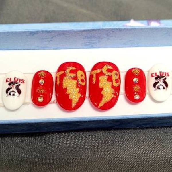 Elvis Presley Nails - Etsy