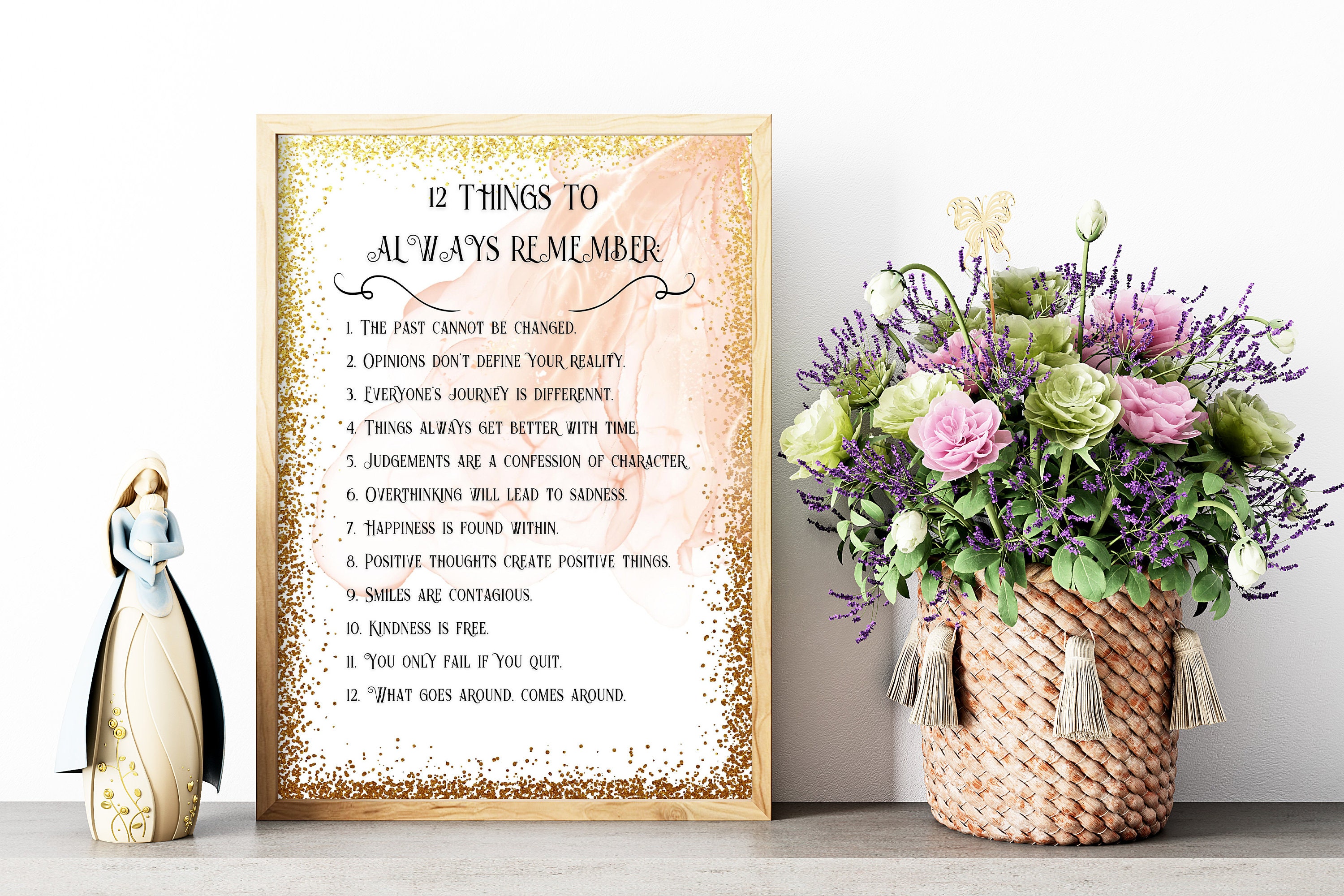 12 Things to Always Remember Inspirational Printable Wall - Etsy