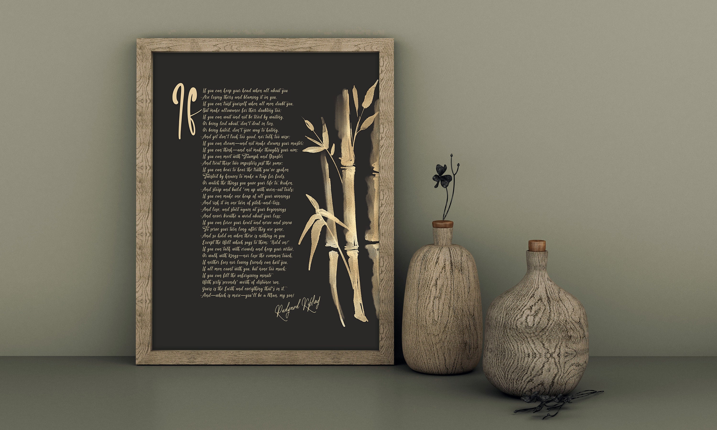 If Quote by Rudyard Kipling If Poem Print If Kipling Home - Etsy