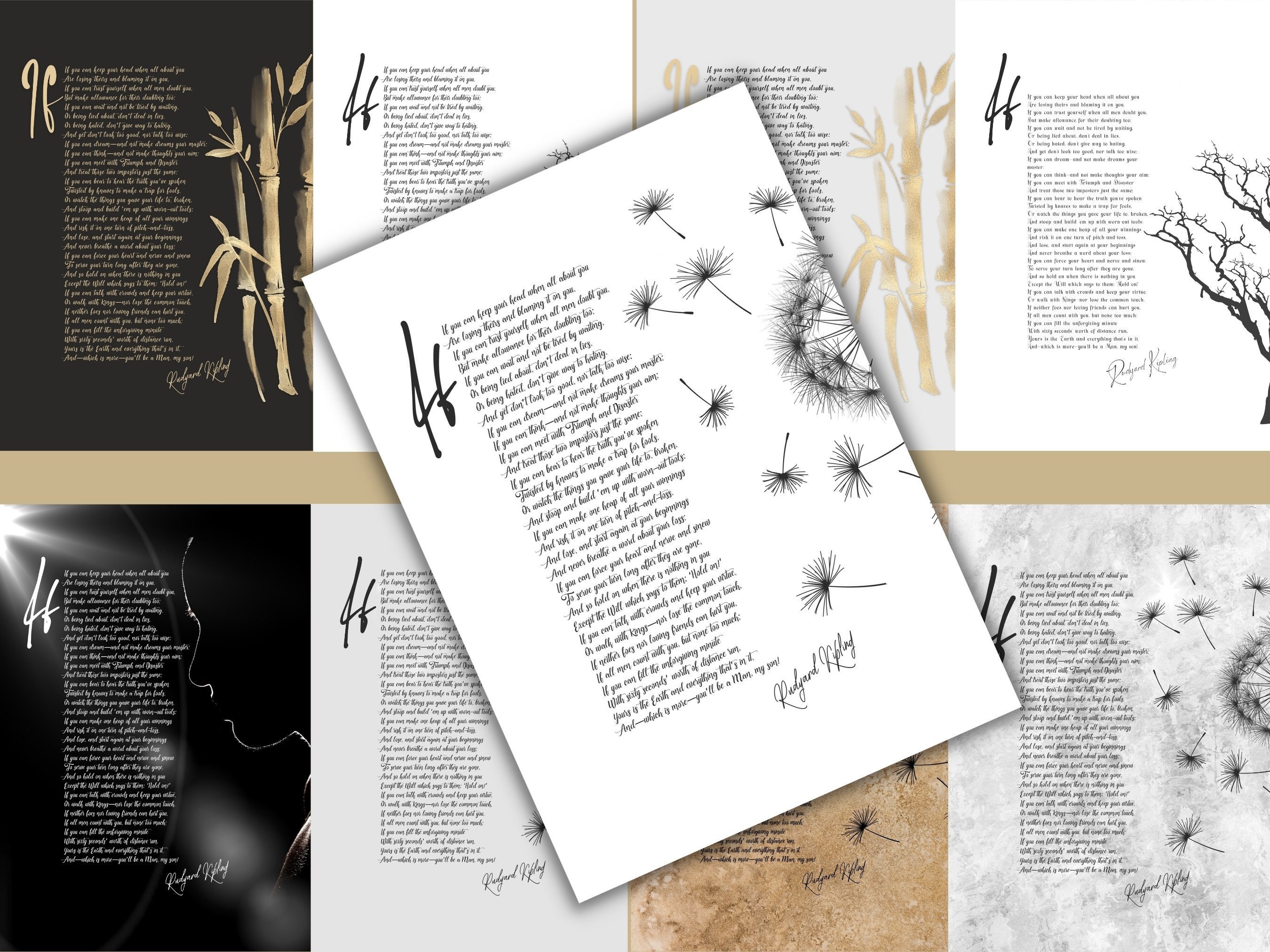 If Quote by Rudyard Kipling If Poem Print If Kipling Home - Etsy