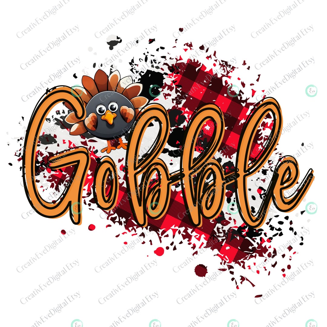 Gobble Png Turkey Face Distressed Thanksgiving Png, Cute Kids ...