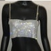 Gold Rhinestone Summer Party Draped Rave Crop Top V-neck Night Club ...