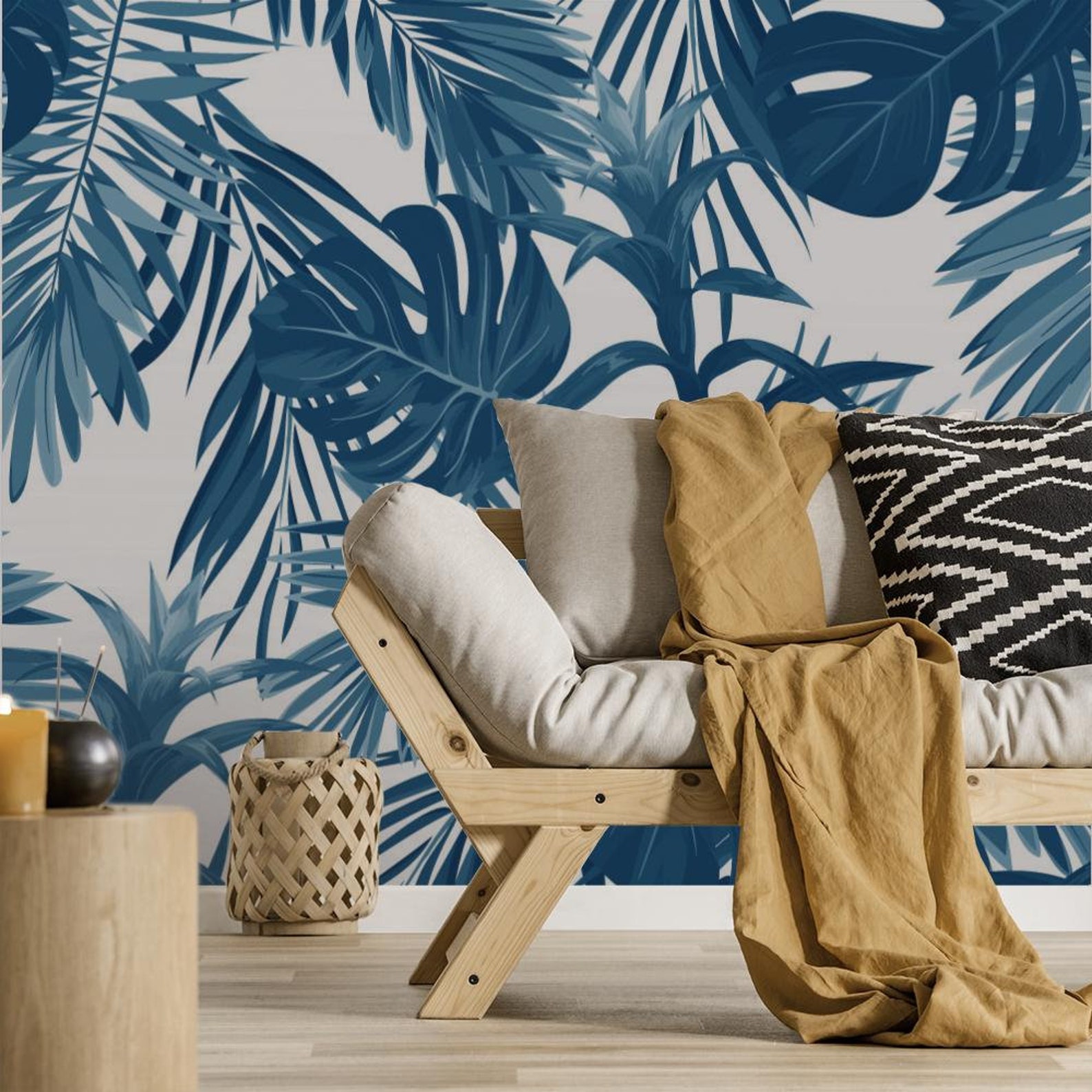 Nature Wallpaper | Leaves, Tropical, Blue, Plants | Exotic Print ...