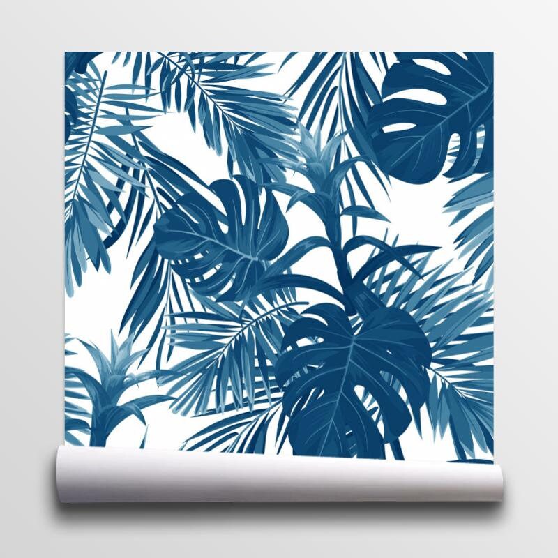Nature Wallpaper | Leaves, Tropical, Blue, Plants | Exotic Print ...