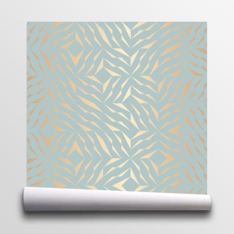 Abstract Wallpaper Shapes Copper Bright Geometric - Etsy