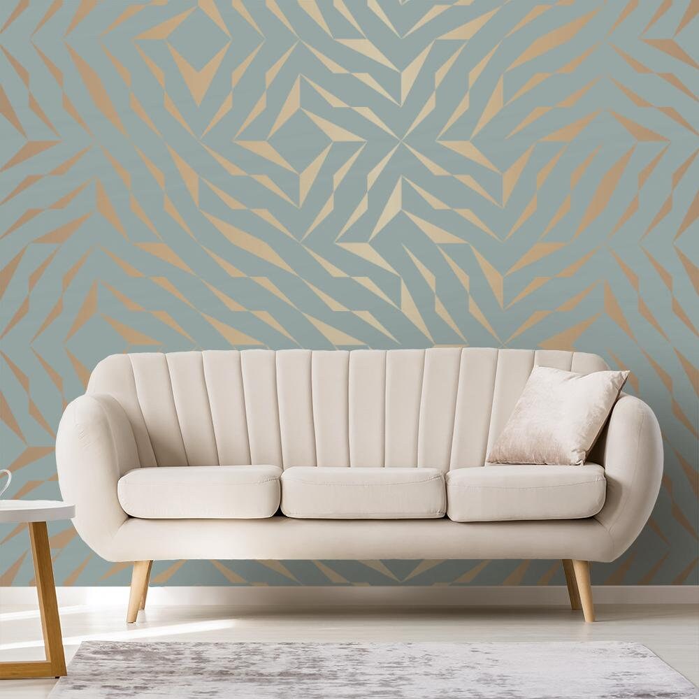 Abstract Wallpaper Shapes Copper Bright Geometric - Etsy