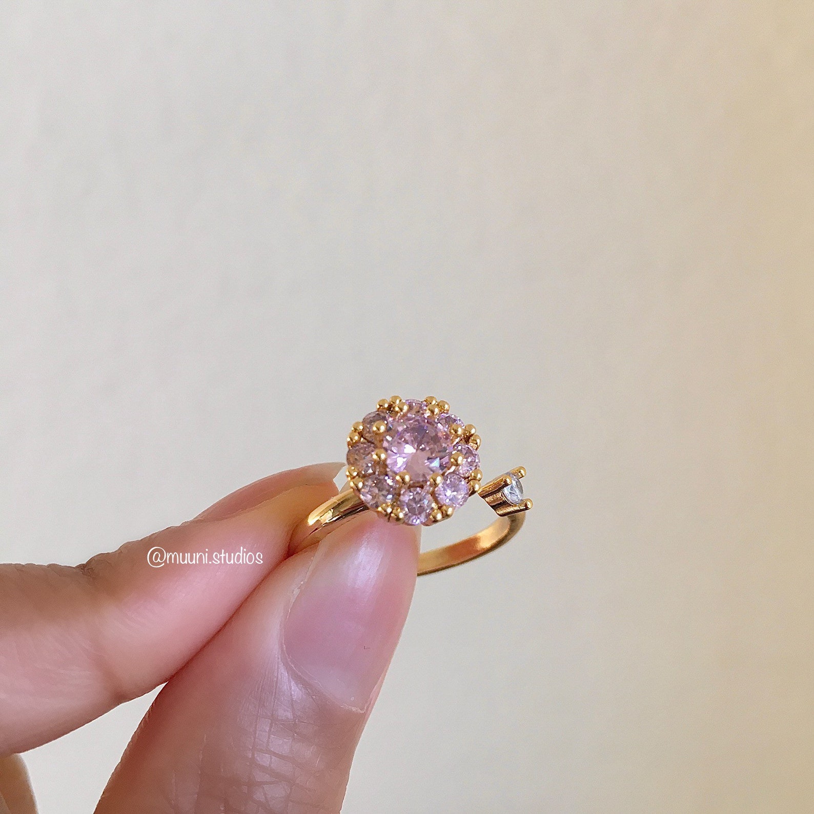 Diamond Anxiety Ring Crystal Centre Rotating Spinner Ring - Etsy