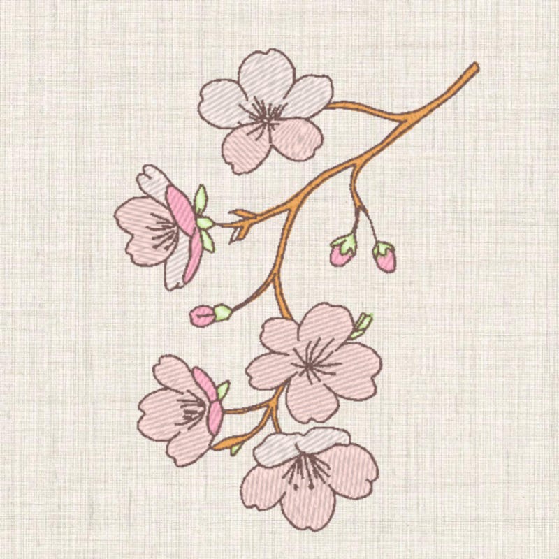 Sakura Embroidery - Etsy