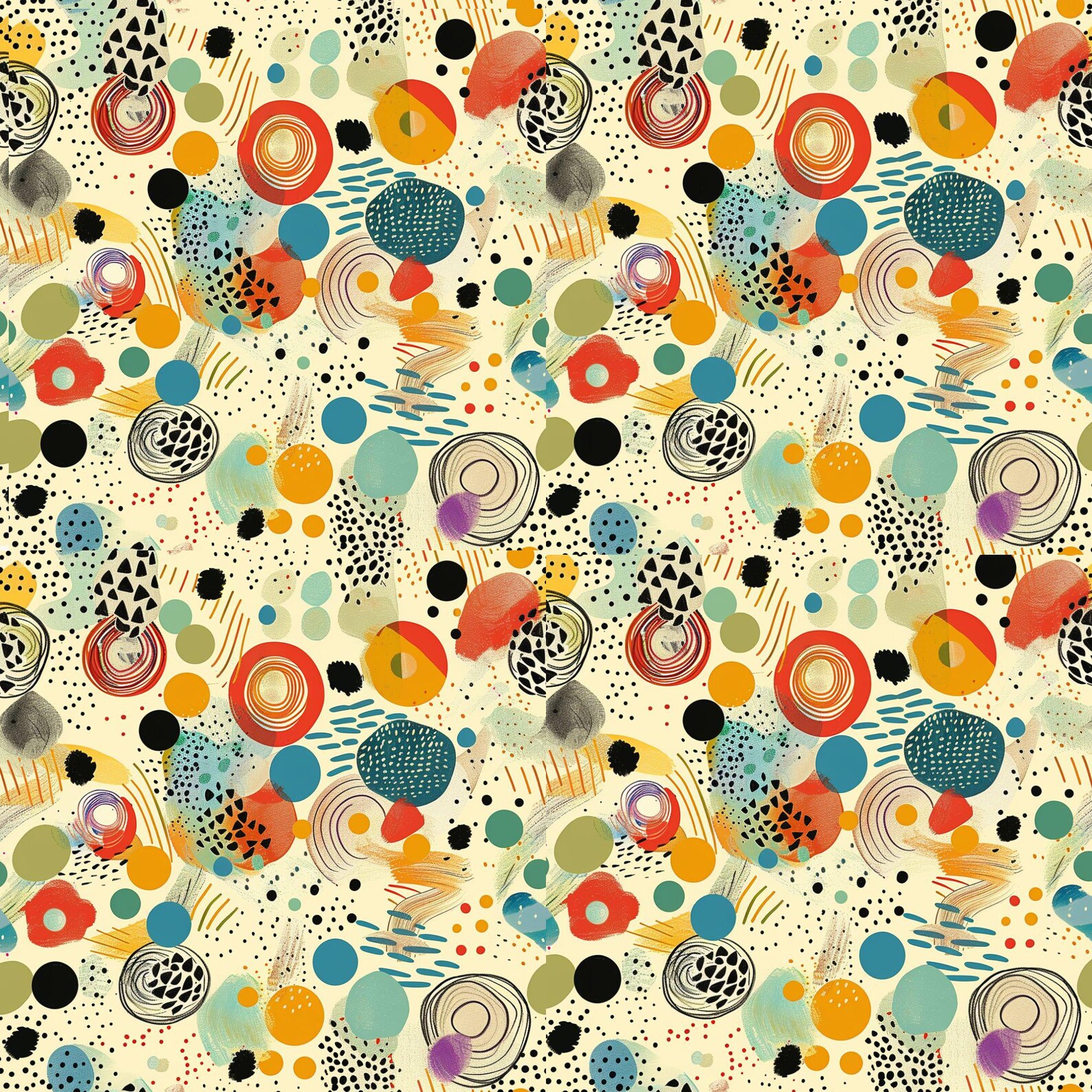 Doodles and Dashes Seamless Patterns Digital Downloads Clip Art Paper ...
