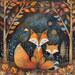 Autumn Fox Family Clip Art Digital Downloads Printable Clip Art Paper ...