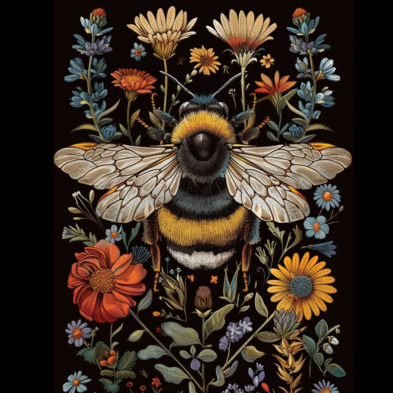 Bumblebee Backgrounds (v2), Bumble Bee and Flowers, Insects, Nature ...