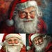 Santa Claus Portrait Clip Art: Christmas Digital Paper (digital ...