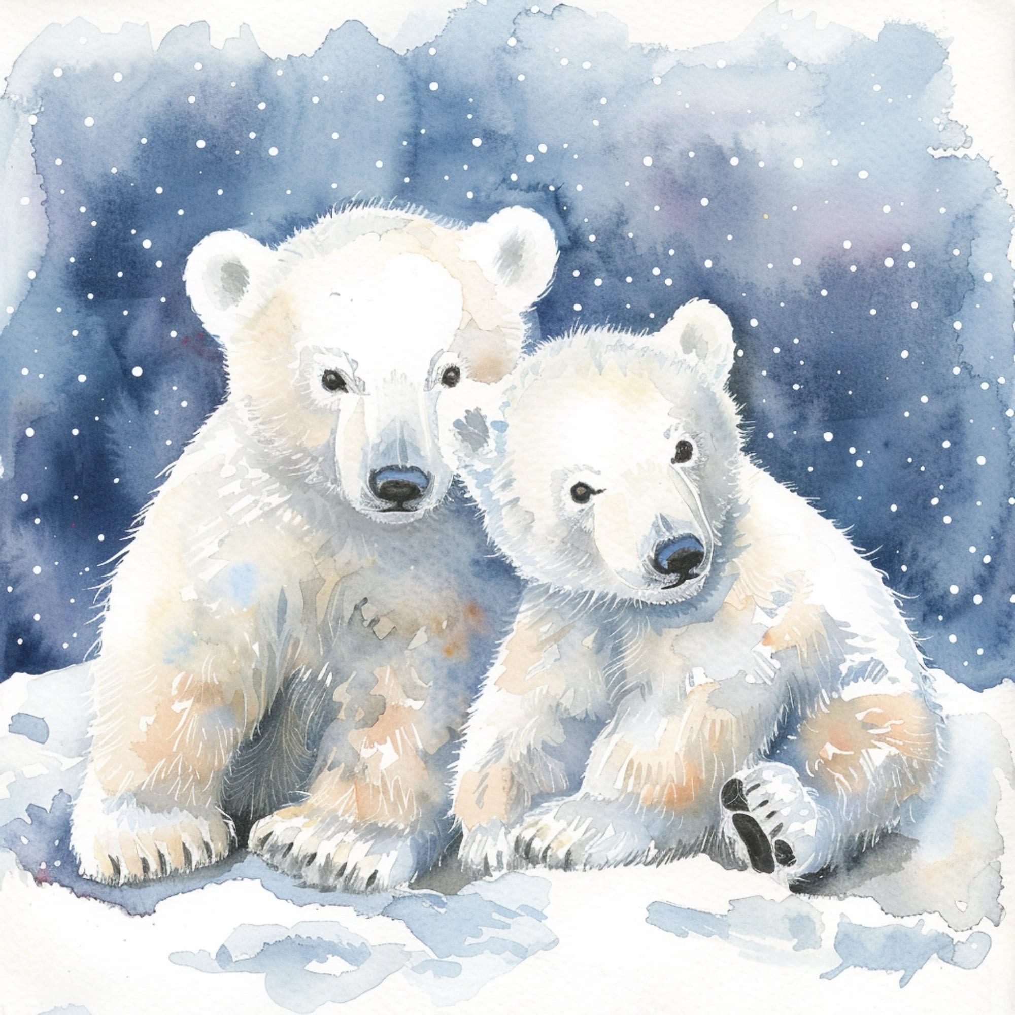 Polar Bear Clip Art, Printables, Digital Downloads, Snow, Polar Bear ...