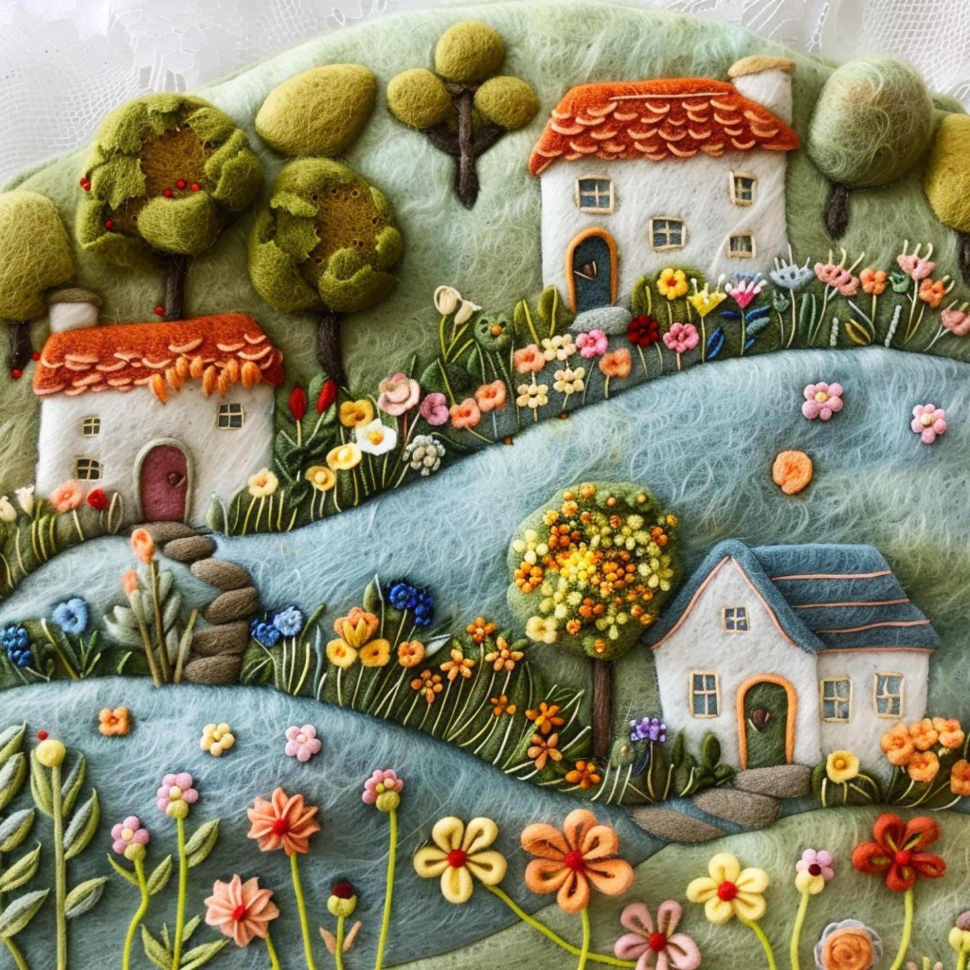 Felted Spring Farmhouse Backgrounds: 12x12 Textures (digital Download ...