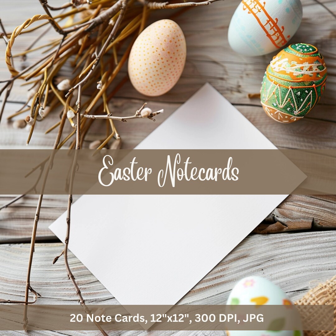 Easter Note Cards Printable Digital Download Easter Note Cards Papers ...
