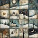 Winter Scenery Clip Art: Printable Background Papers (digital Download ...