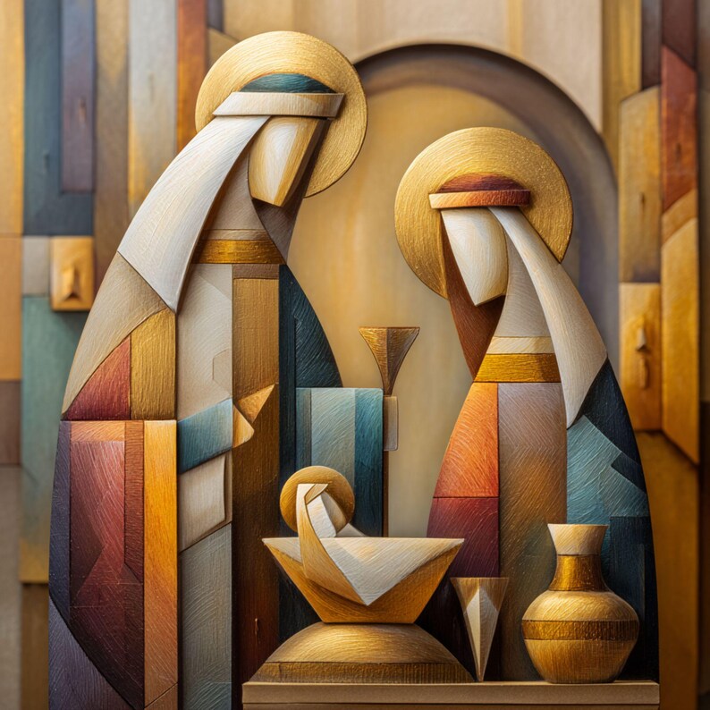 Christmas Nativity Scene Art: Digital Download Printables (JPG) - Etsy