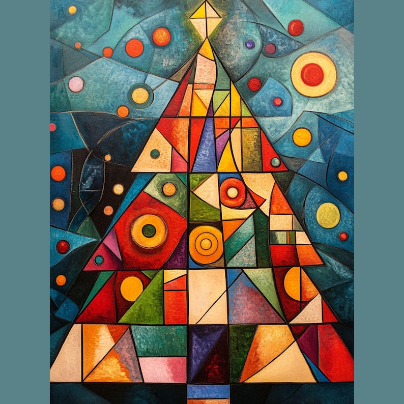 Christmas Tree Kandinsky Inspired Decorative Art Digital Printables ...