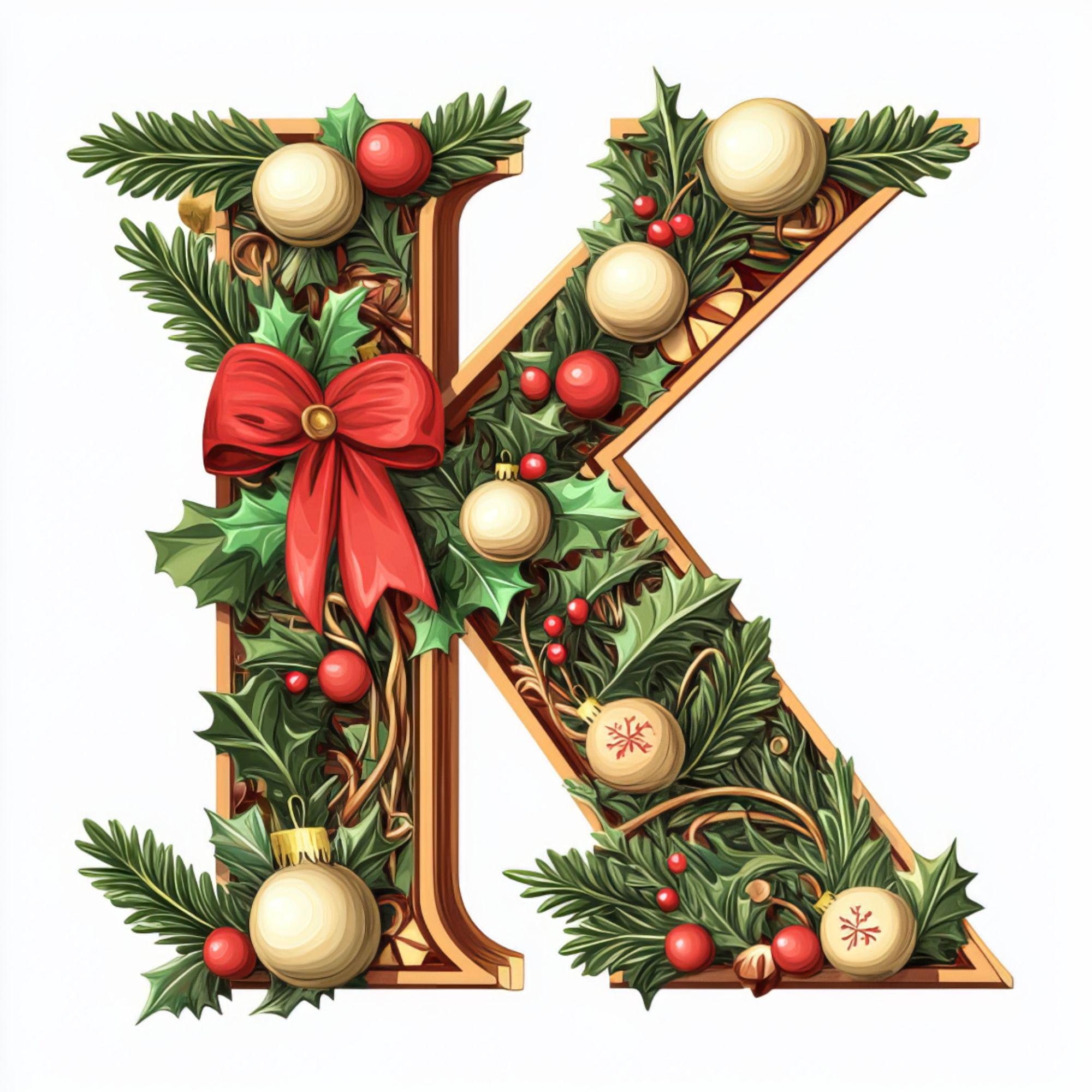 Christmas Alphabet Letters: Printable Digital Art for Crafts (digital ...