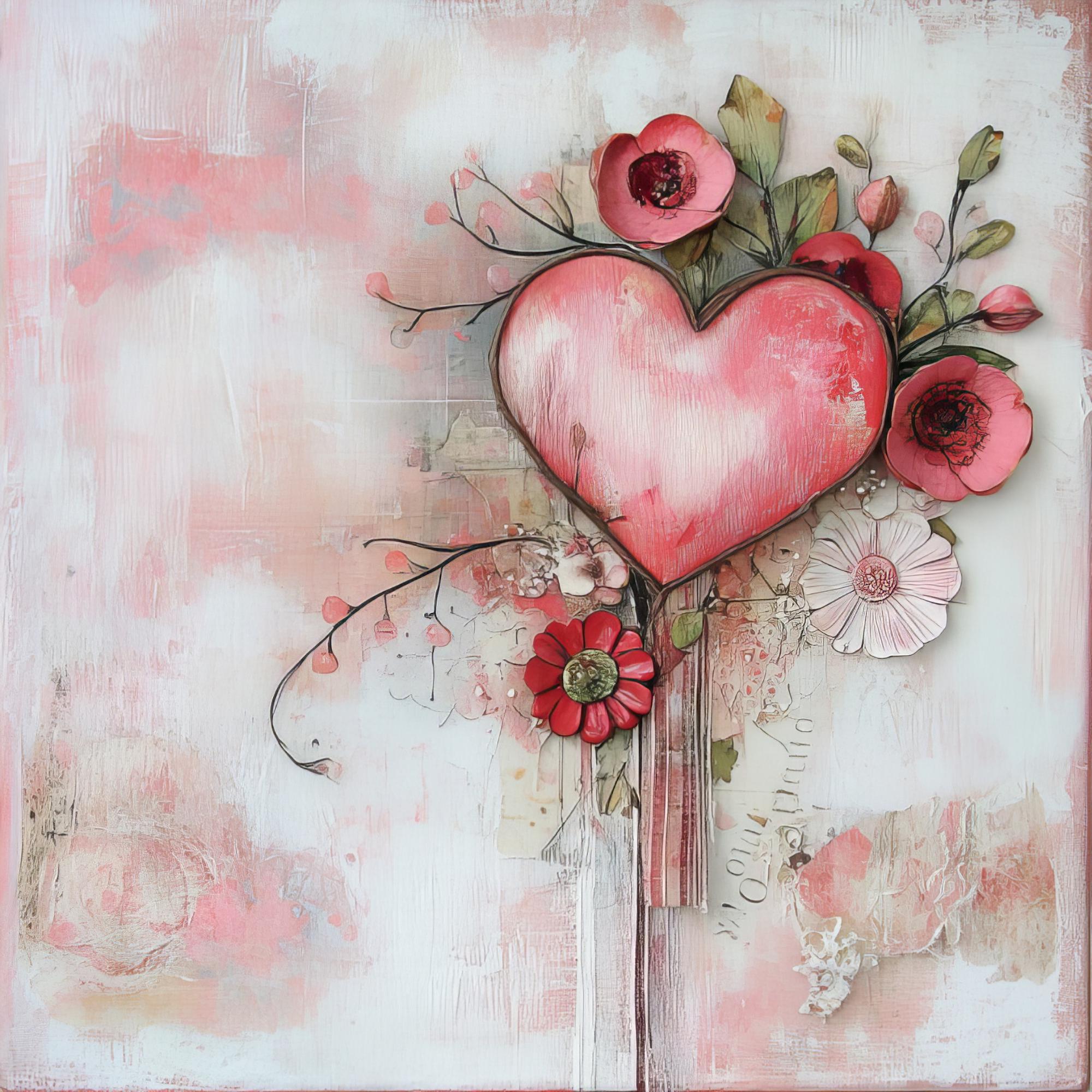 Shabby Chic Valentine's Textures: Digital Paper Pack (digital Download ...